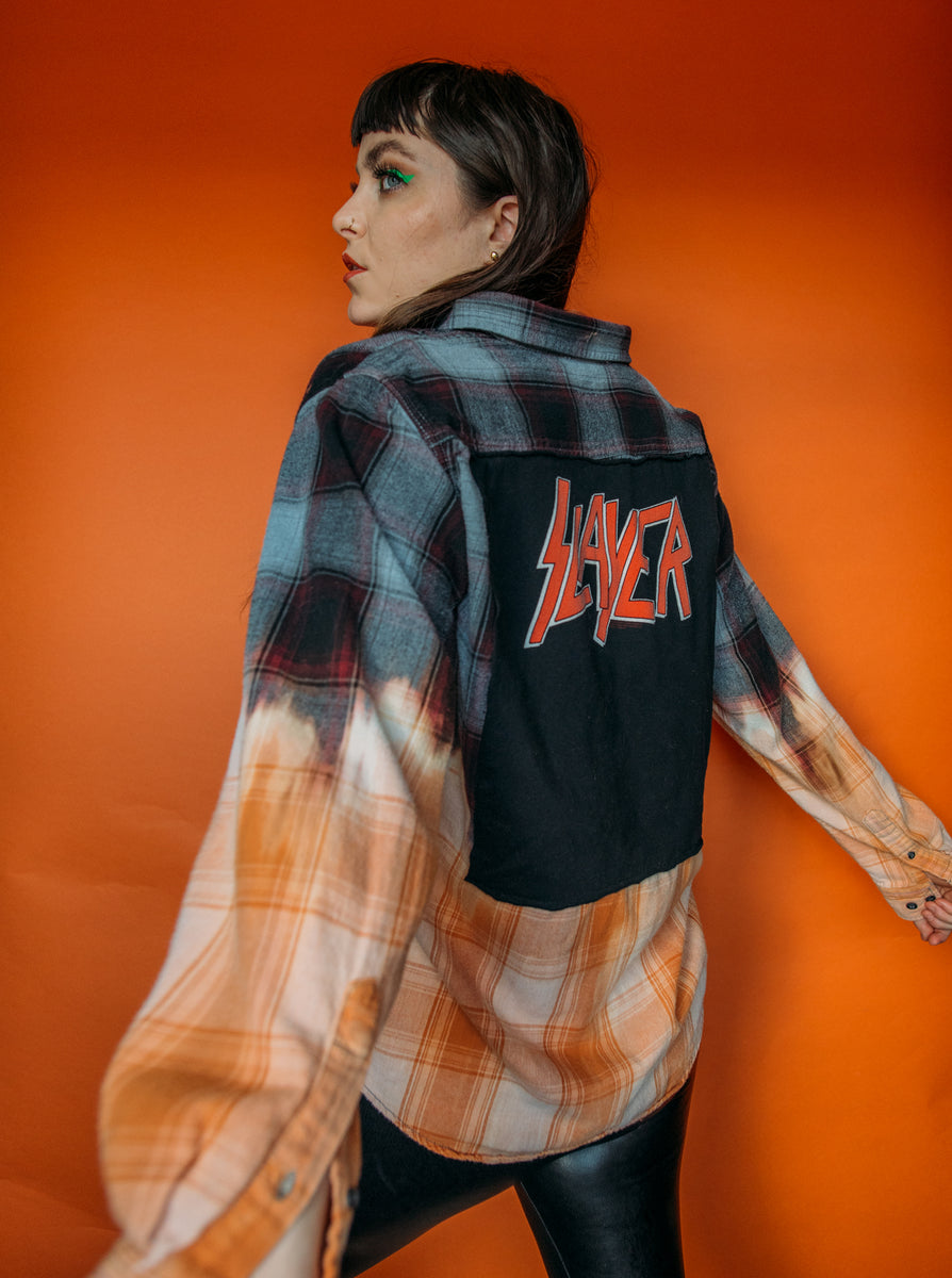 Slayer Two Toned Bleached Flannel – Indiefoxx Shop